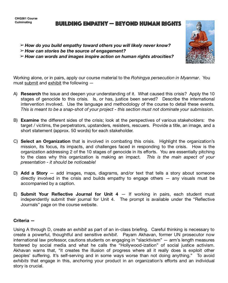 Unit 5 Culminating Project – Social & Global Studies